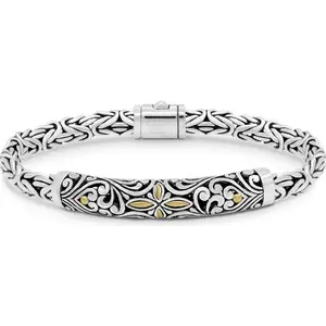 DEVATA Bali Filigree Bracelet In Sterling And 18k Gold