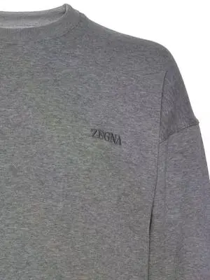Zegna Logo Sweatshirt - Grey