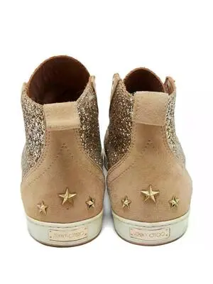 JIMMY CHOO Glitter High Top Sneakers