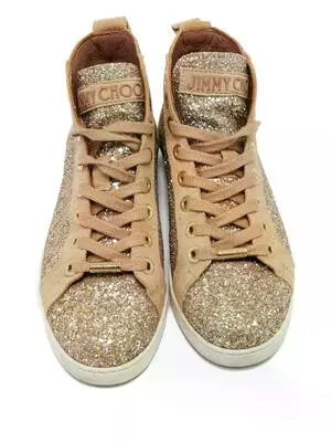 JIMMY CHOO Glitter High Top Sneakers