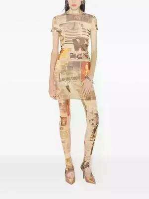 JEAN PAUL GAULTIER Journal-print Mini Dress