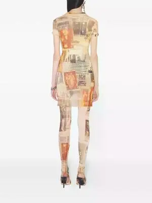 JEAN PAUL GAULTIER Journal-print Mini Dress