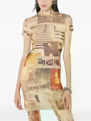 JEAN PAUL GAULTIER Journal-print Mini Dress
