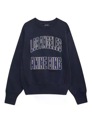 ANINE BING Logo-detail Sweatshirt - Blue