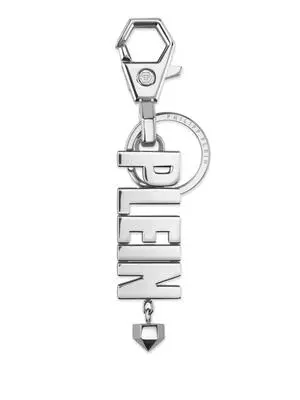 Philipp Plein Stainless Steel Logo Keychain - Silver