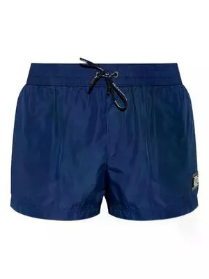 Dolce & Gabbana Logo-plaque Swim Shorts - Blue