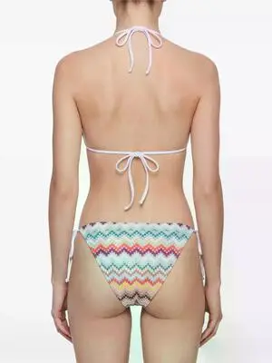 Missoni Chevron-pattern Triangle Bikini - White