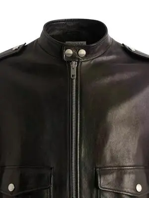 Bally Epaulettes Flap-pockets Leather Jacket