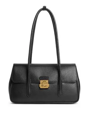 COCCINELLE Logo-buckle Shoulder Bag - Black