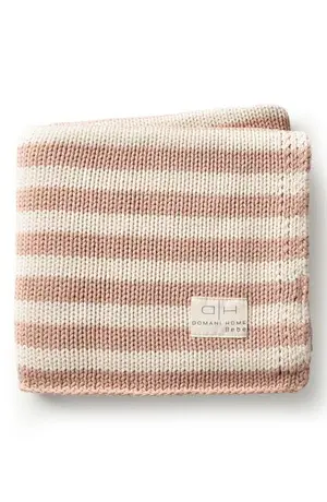 DOMANI HOME Iconic Stripe Cotton Baby Blanket - Blush