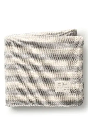 DOMANI HOME Iconic Stripe Cotton Baby Blanket - Gray