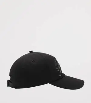 Burberry Cotton Gabardine Cursive Logo Cap