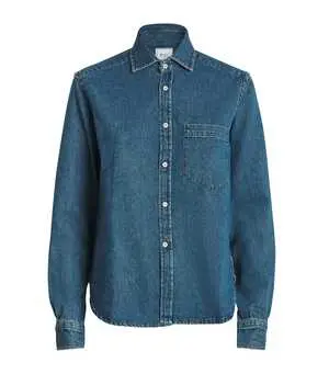 WITH NOTHING UNDERNEATH Denim Classic Shirt - Blue