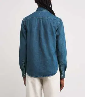 WITH NOTHING UNDERNEATH Denim Classic Shirt - Blue