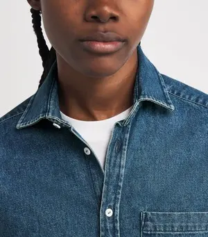 WITH NOTHING UNDERNEATH Denim Classic Shirt - Blue