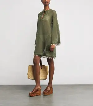 Zimmermann Embellished Mini Tunic Dress