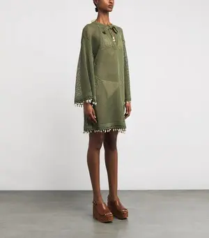 Zimmermann Embellished Mini Tunic Dress