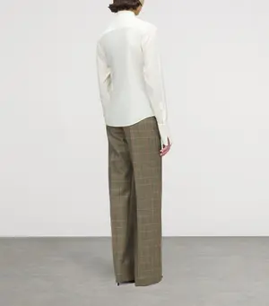 Alexander McQueen Silk Ruffle Blouse - Nude
