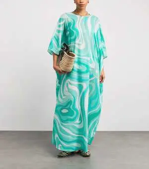 Emilio Pucci Cotton Marmo Maxi Kaftan