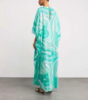 Emilio Pucci Cotton Marmo Maxi Kaftan