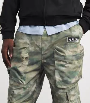 Amiri Cotton Camo Cargo Trousers