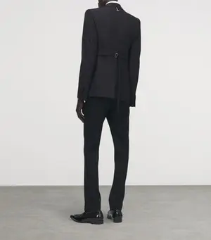 Alexander McQueen Wool Trompe-l'œil Blazer - Black