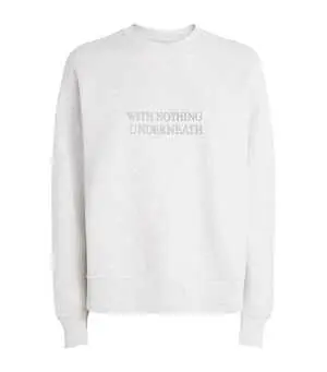 WITH NOTHING UNDERNEATH Cotton Spencer Sweatshirt