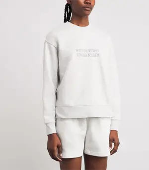 WITH NOTHING UNDERNEATH Cotton Spencer Sweatshirt