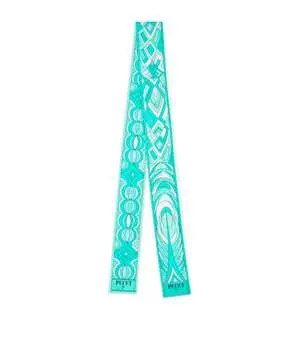 Emilio Pucci Silk Twill Volute And Collane Print Scarf - Blue