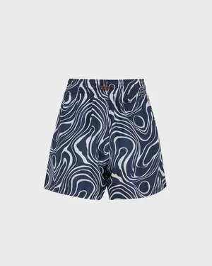 Vilebrequin Waves Print Silk Bermuda Shorts