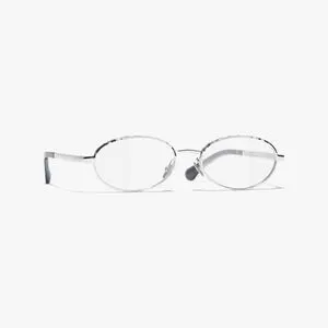 Chanel Oval Eyeglasses - Silver