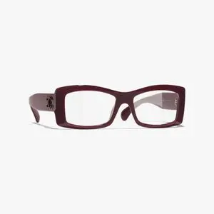Chanel Rectangle Eyeglasses - Browny Red