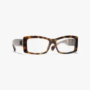 Chanel Rectangle Eyeglasses - Tortoise