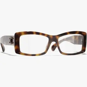 Chanel Rectangle Eyeglasses Tortoise