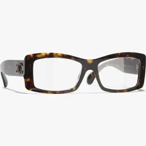 Chanel Rectangle Eyeglasses - Tortoise