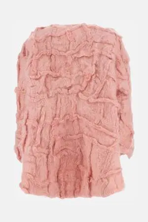 DANIELA GREGIS Mosaic Wool-blend Jacket - Rose