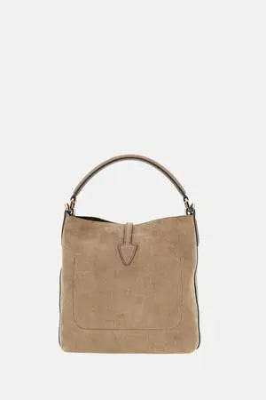 TOD'S T Timeless Leather Bucket Bag - Grey