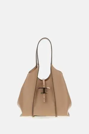 TOD'S Timeless Small Shopping Bag - Beige
