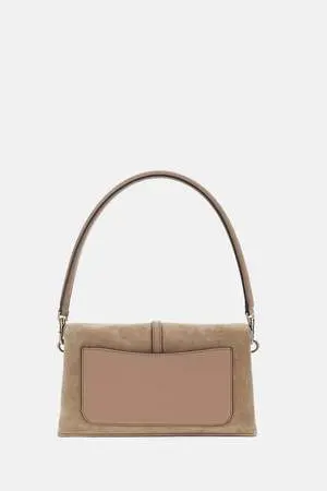 TOD'S T Timeless Suede Flap Bag