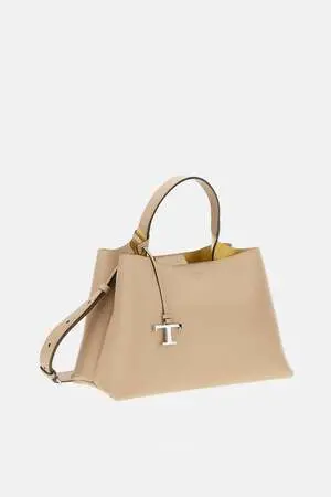 TOD'S Apa Top Handle Media - Beige