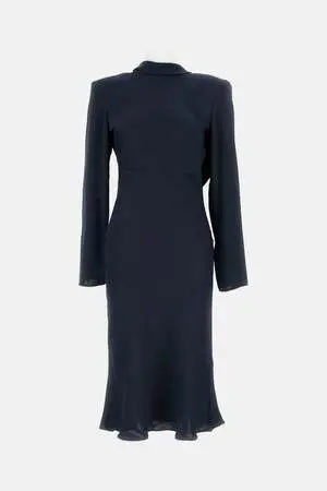 ROTATE BY BIRGER CHRISTENSEN Draped Midi Dress In Satin
