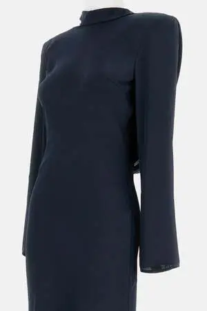 ROTATE BY BIRGER CHRISTENSEN Draped Midi Dress In Satin