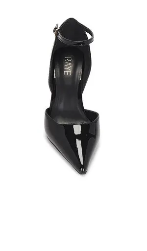 Raye Rivington Patent Wedge - Black