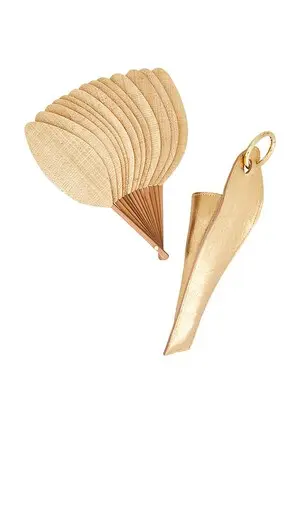EVA VENTAI Large Palmette Raffia Fan