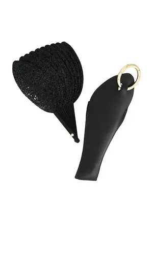 EVA VENTAI Mini Palmette Glitter Fan
