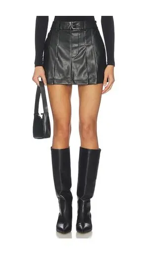 Rag & Bone Faux Leather Skort With Pleated Front