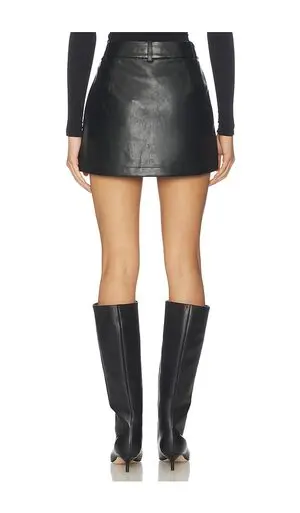 Rag & Bone Faux Leather Skort With Pleated Front