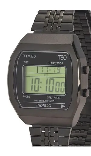 TIMEX T80 36mm Stainless Steel Digital Watch