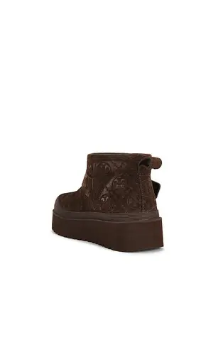 Tory Burch Mellow Shearling Platform Boot - Brown