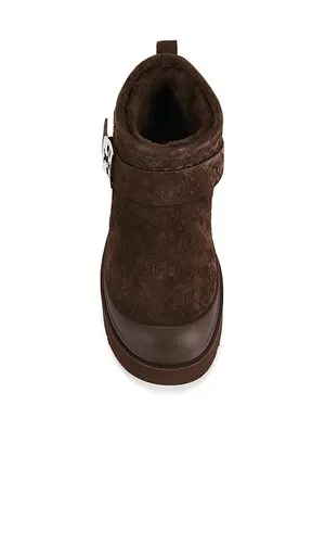 Tory Burch Mellow Shearling Platform Boot - Brown